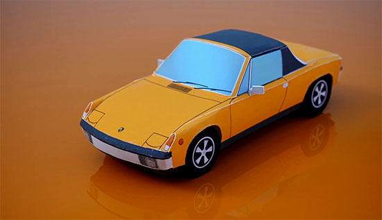 Porsche 914 Papercraft | Paperized Crafts