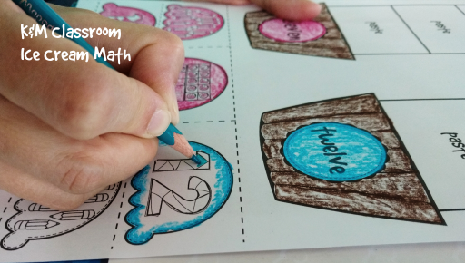 KM Classroom: Ice Cream Math Cut and Paste Activity
