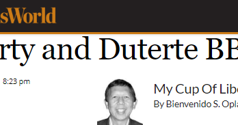 Government and Taxes: BWorld 413, Poverty and Duterte BBB
