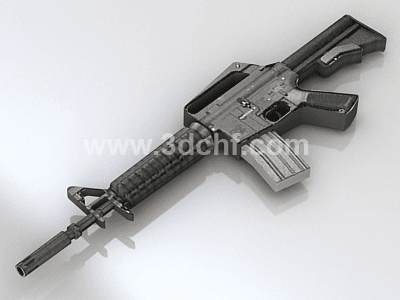 Low Poly 3D Machine Gun - Free 3D Model