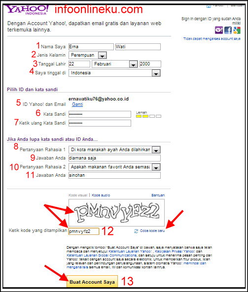 Taufik R. { NOKAY }: Daftar Email Baru Yahoo - Buat email Baru Di ...