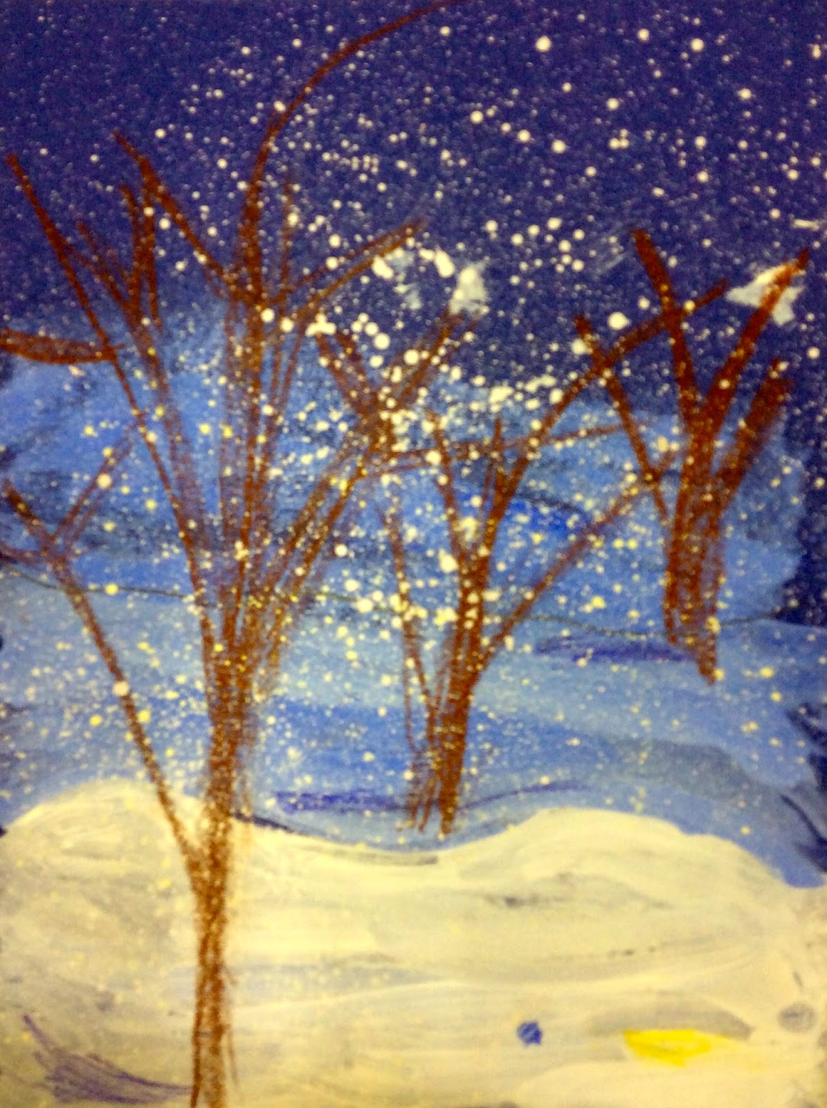 Ms. Curry's Art Room : Grade 2 Winter Landscapes