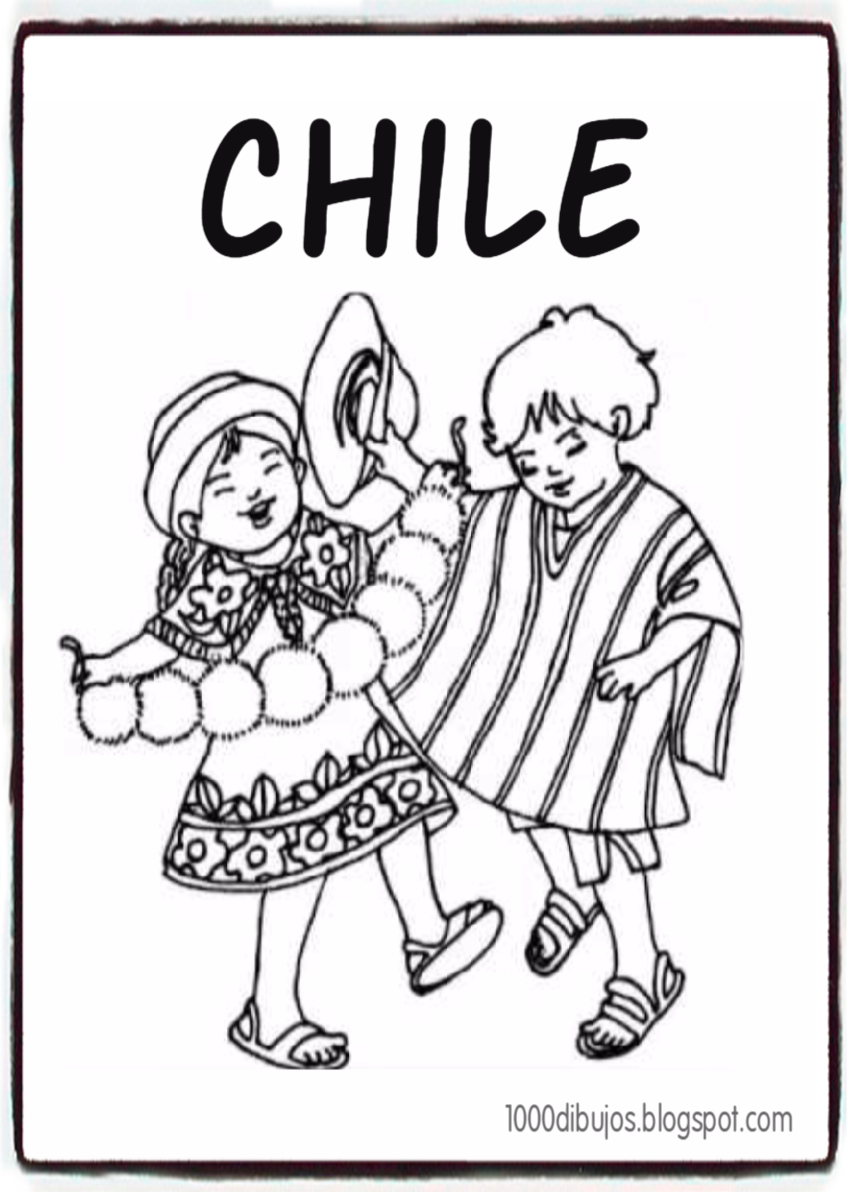 Dibujos Bailes Chile, cueca, jota, Sau Sau, etc - 1000 dibujos