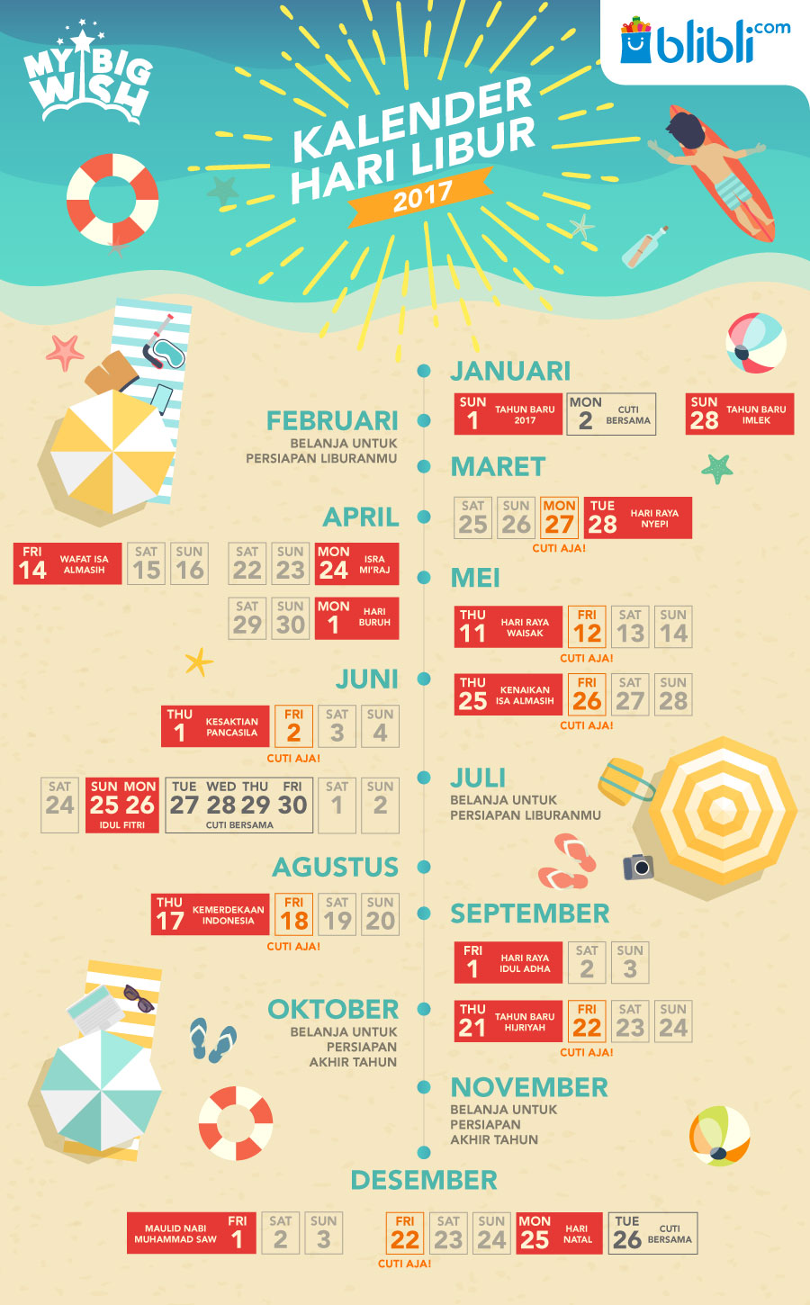 Catatan Si Lohan : Mau Tahu Tanggal Liburan di Tahun 2017? Cek Kalender ...