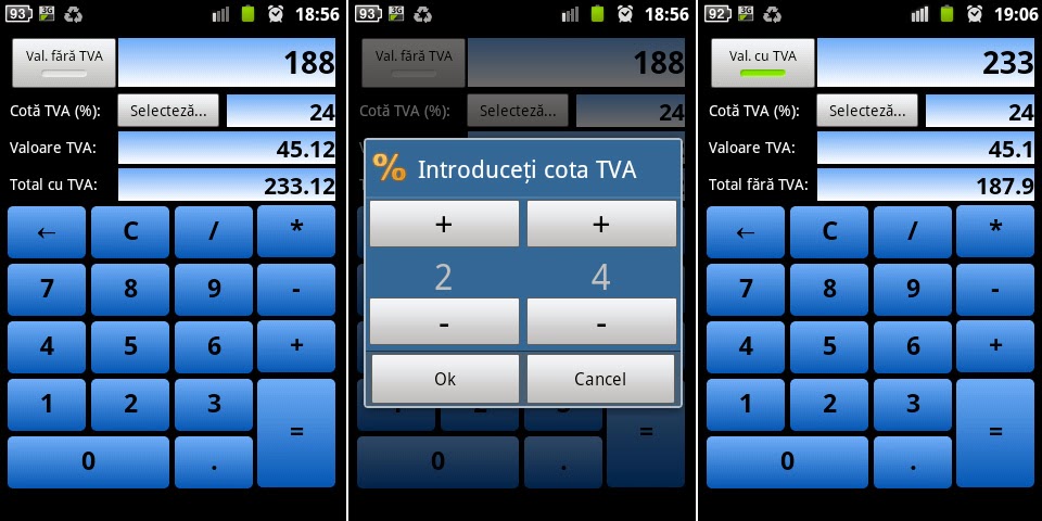 android: o aplicatie pe zi: Calculator TVA