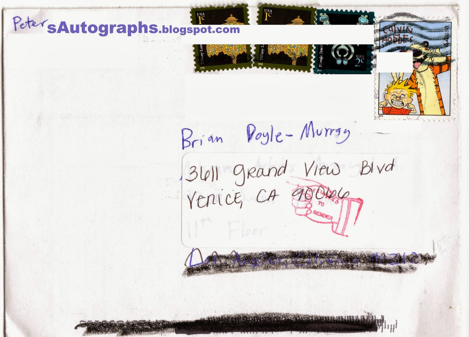 Peter's Autographs: Brian Doyle-Murray Return to Sender