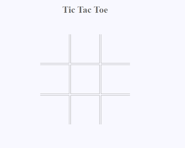 Tic Tac Toe Game Using HTML,CSS and JavaScript