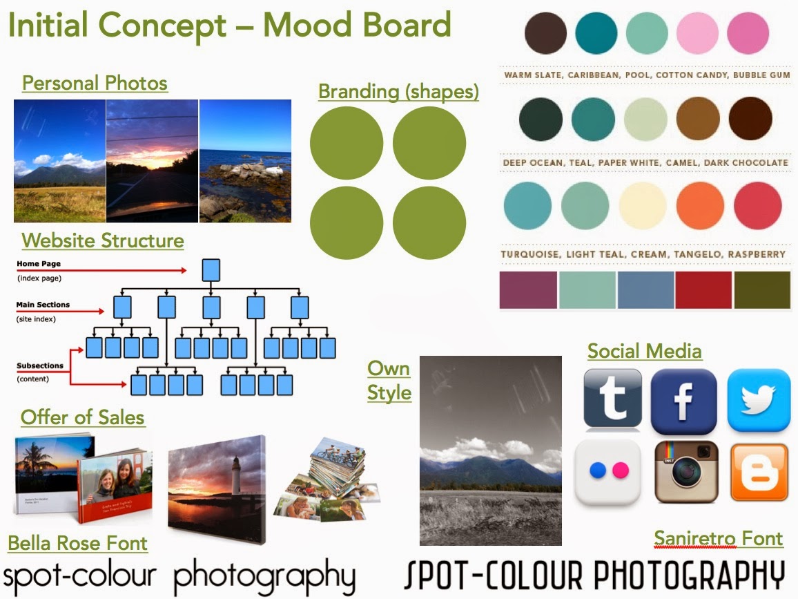 MULTI - MEDIA PRODUCTION : WEBSITE CONCEPT - MOOD BOARD