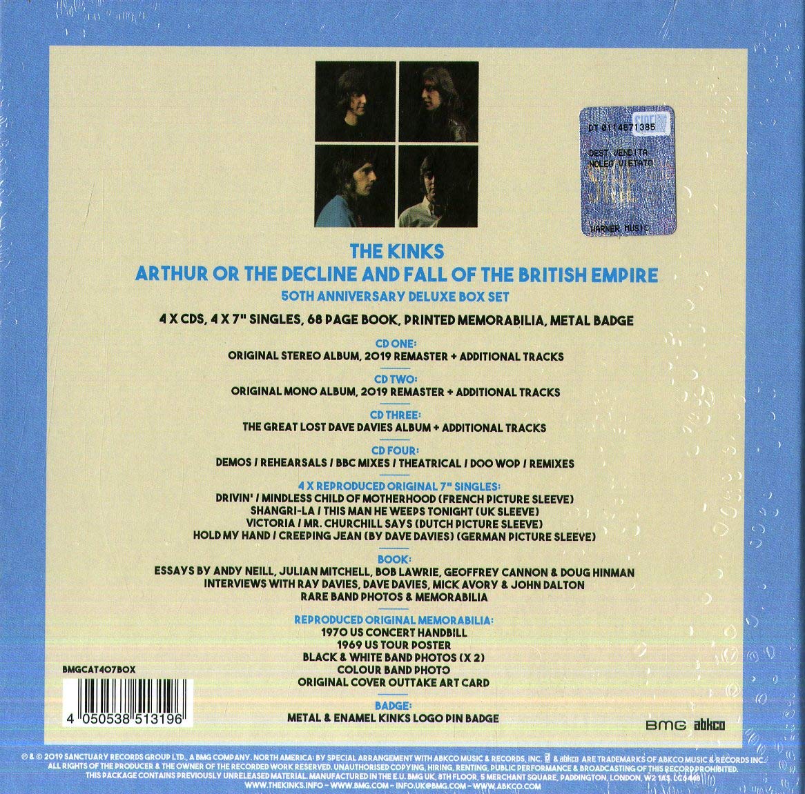 Classic Rock Covers Database: The Kinks - Arthur (Or the Decline and ...