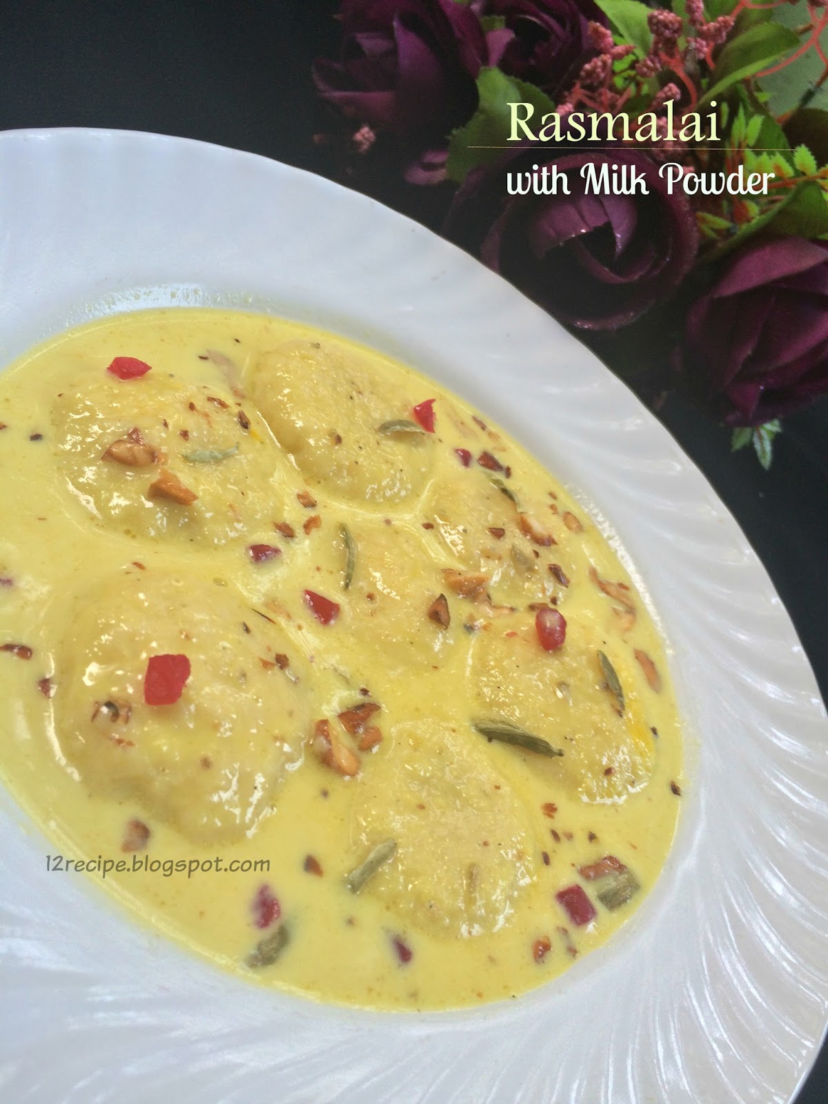 Rasmalai with Milk Powder - Recipe Book