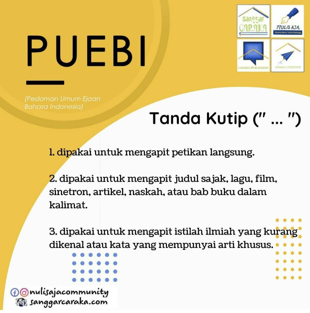 Senin PUEBI: Penulisan Tanda Petik