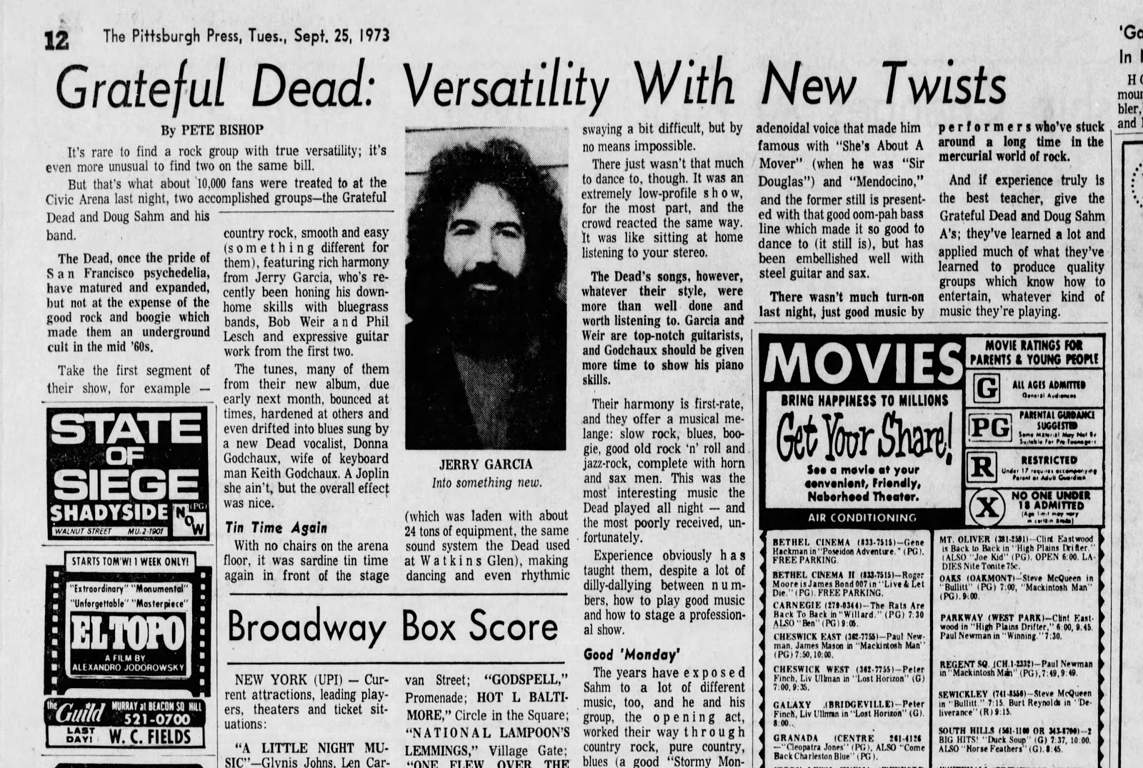 Grateful Seconds: The September 1973 Sidetrip: Dead Play with Horns