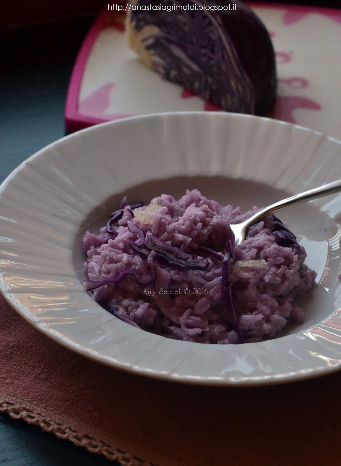 Any secret...: Risotto viola al gorgonzola Palzola con il riso artiglio ...