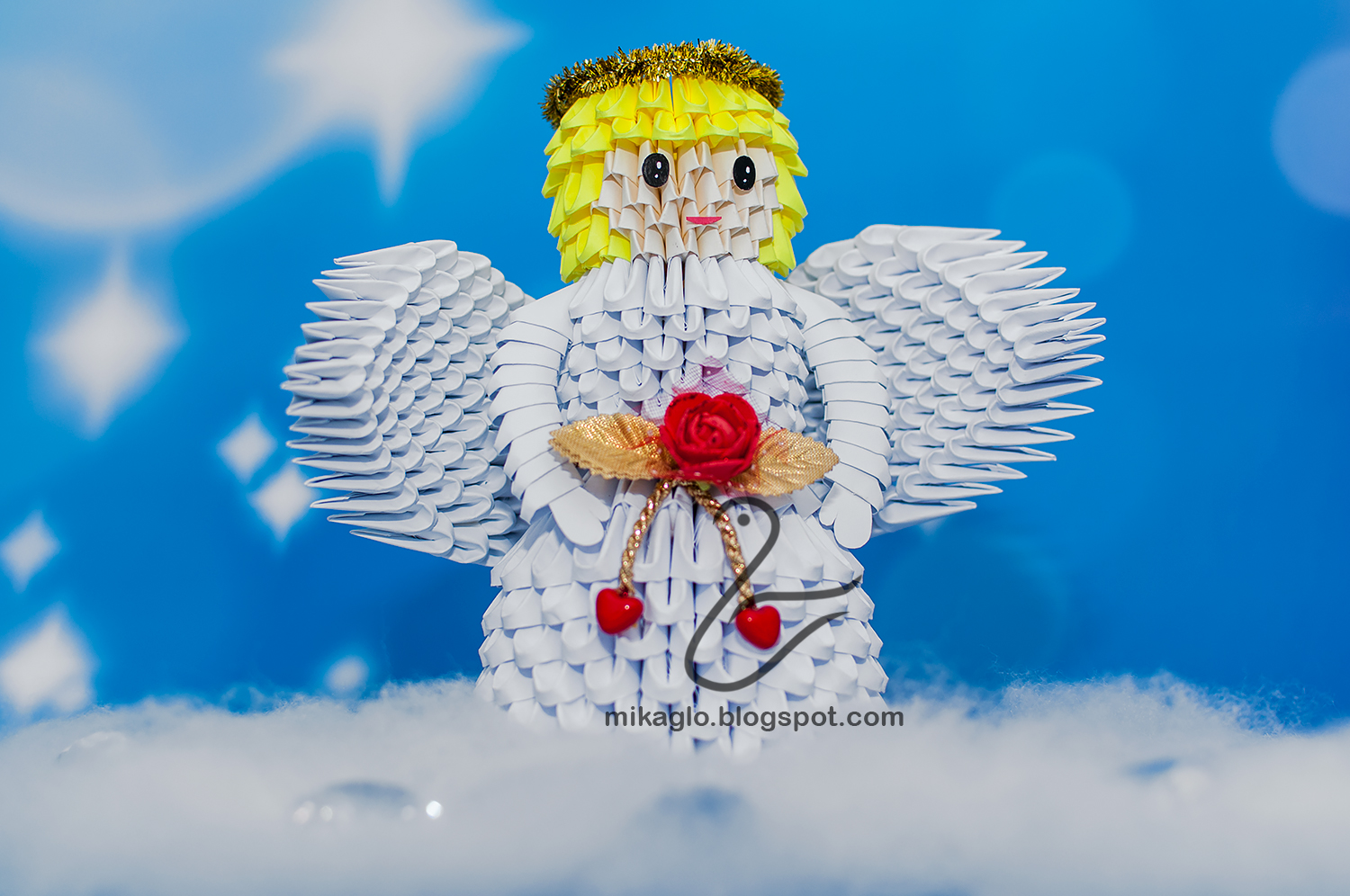 Origami 3d - mikaglo: 742. Anioł z origami / 3d origami Angel