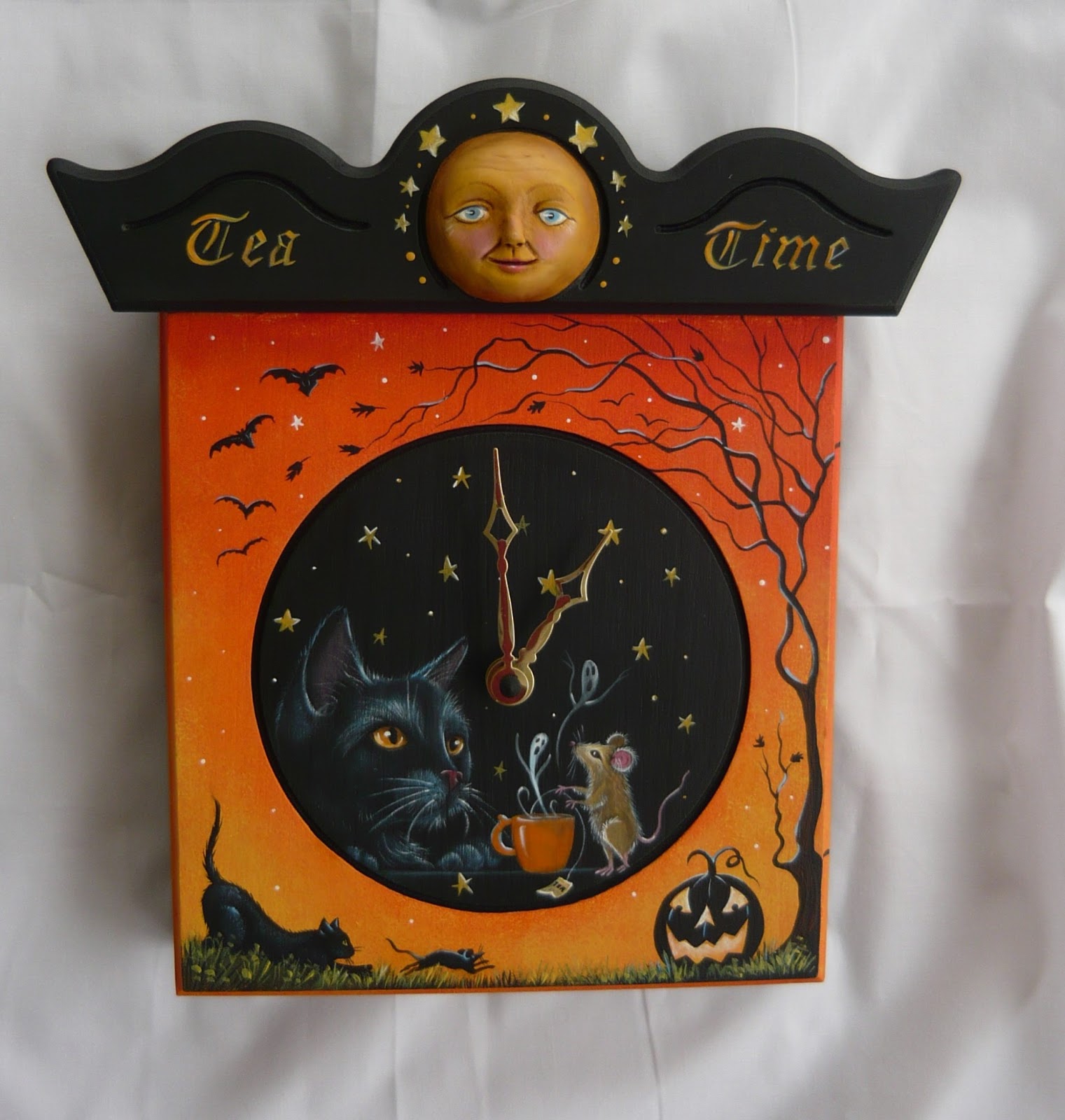MAGIC BRUSH STUDIO: OOAK Original Hand Painted Halloween kitchen wall ...
