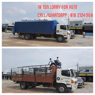 Lori Kren Service: Lori kargo 6 tayar 10 tan berpagar tinggi dan kanvas