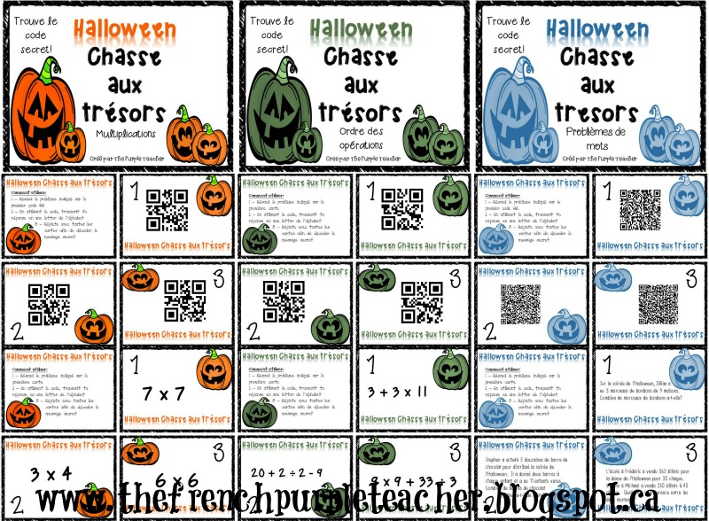 The French Purple Teacher: Halloween dans la salle de classe