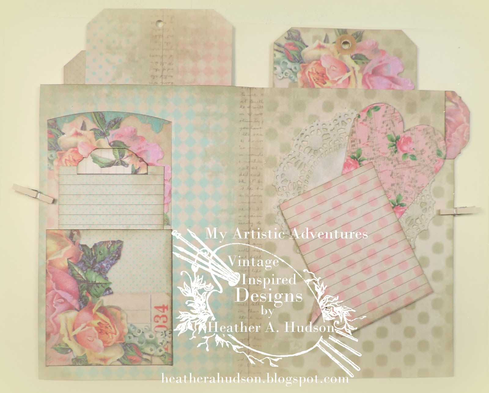 Heather A Hudson: Vintage Shabby Chic Calendar/ Journal Pages Digital Set