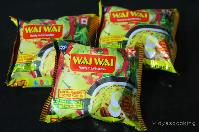 Chicken Noodle Chaat Recipe Using WAI WAI Noodles