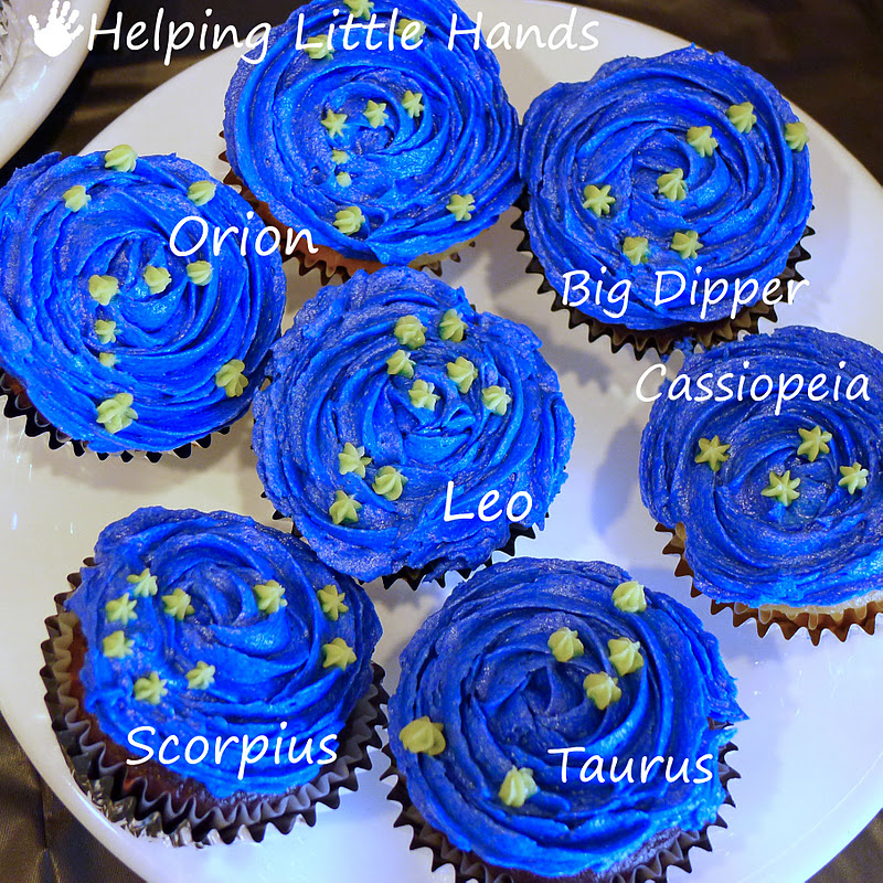 Pieces by Polly: Easy Constellation Cupcakes - Space Party Treats