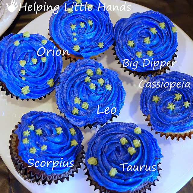 Pieces by Polly: Easy Constellation Cupcakes - Space Party Treats