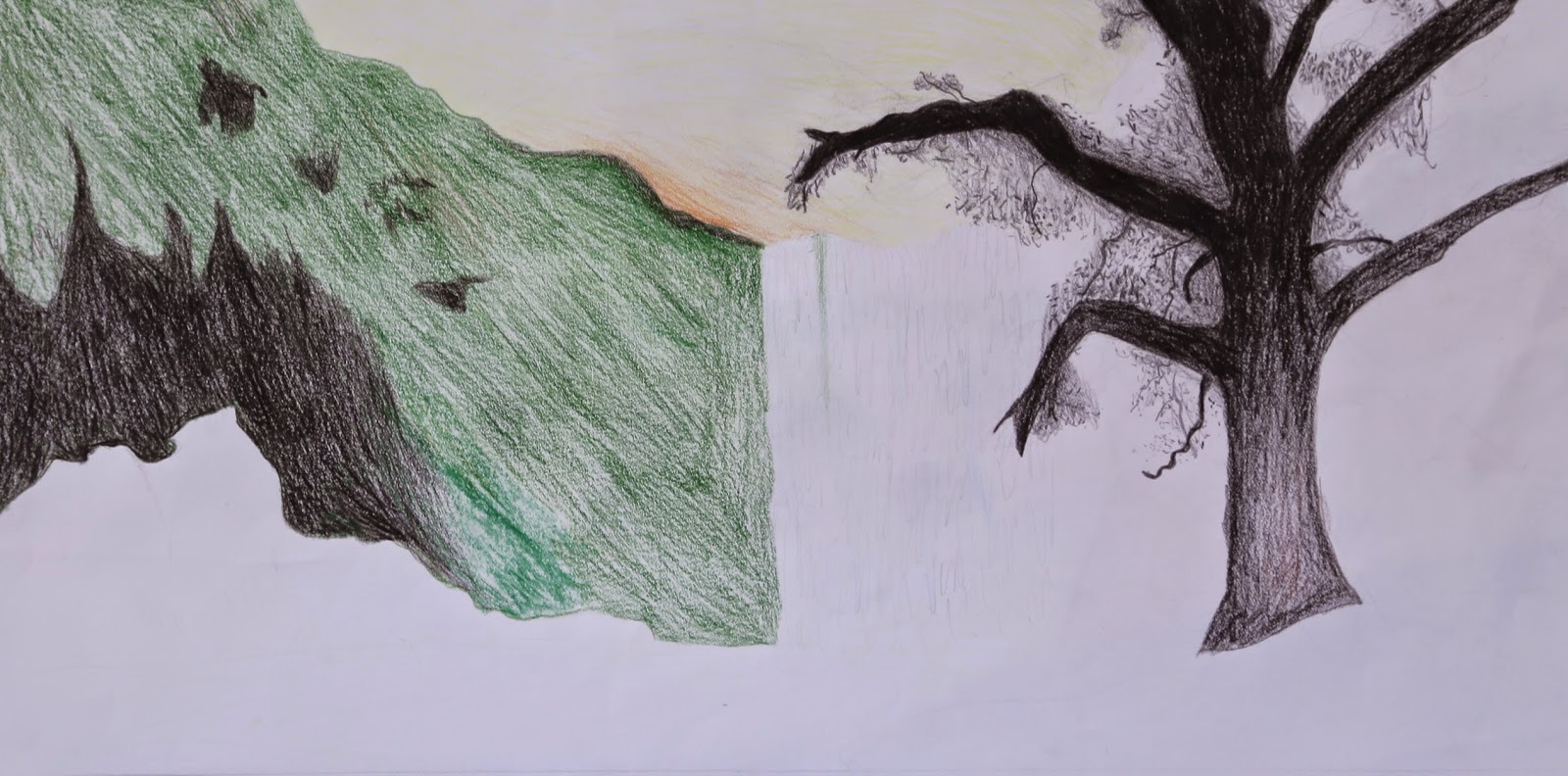 Grauer Art: Landscape painting sketches, 7th Grade Art