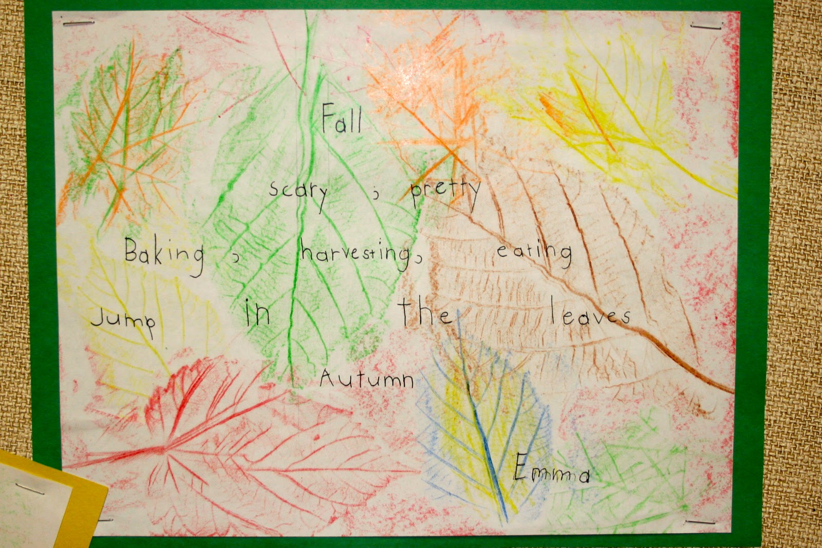 Mr. Mark's Class: Fall Cinquain Poems