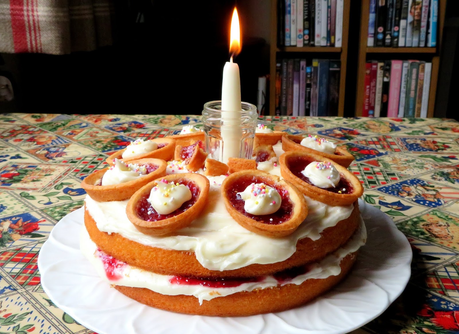 Raspberry Jam Tart Birthday Cake | The English Kitchen