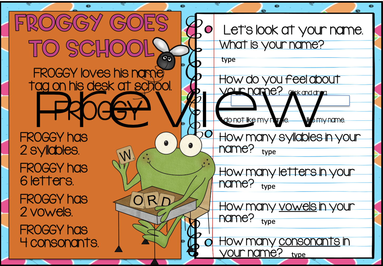 1st Grade Hip Hip Hooray!: Froggy Goes to School!