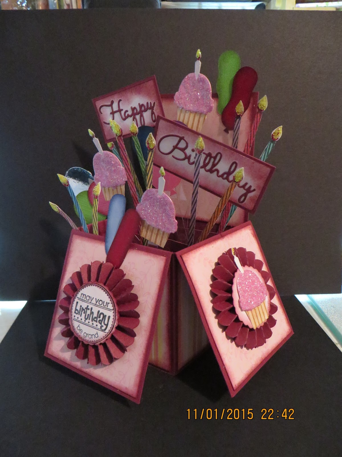 Moshie's Moments: More pop up box Birthday cards