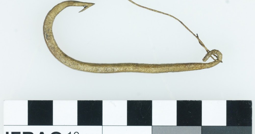 A Woodsrunner's Diary: 17th Century Hand made cold forged brass fish hook.