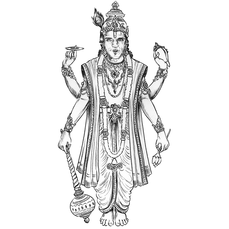 Lord Vishnu Coloring Pages