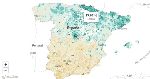 Maps Mania: The Wealth Divide in Spain