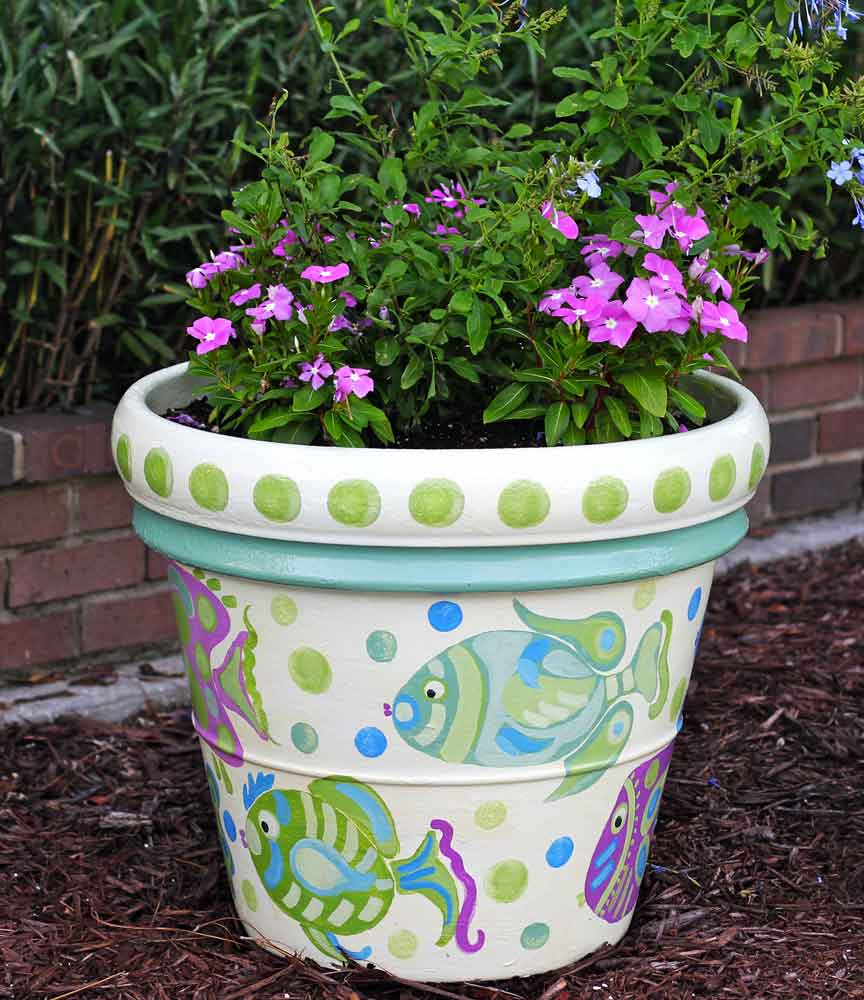 Rosemary Aubut's Daily Creative Journal: Funky Fish Pots!