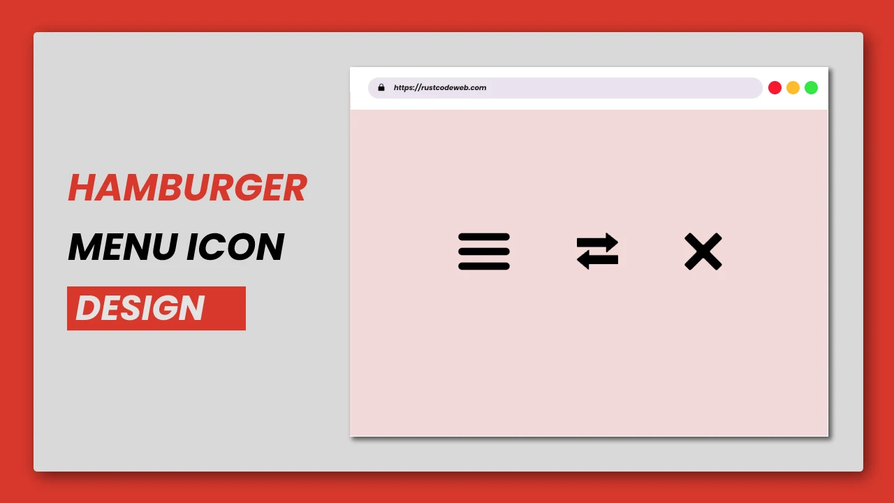 Hamburger Menu Icon Animation | Rustcode | RUSTCODE