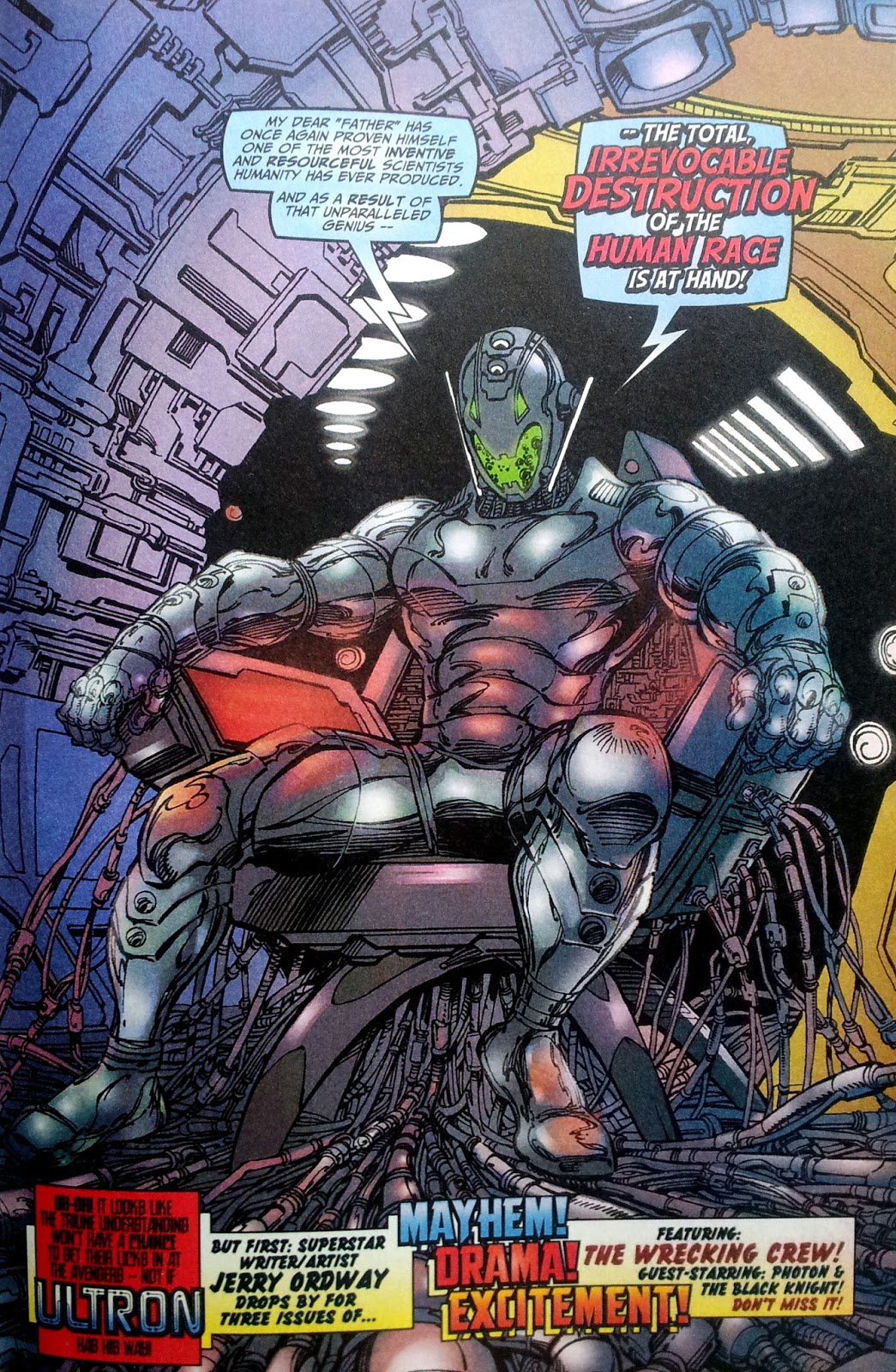 Was there ever a period in which Ultron's "lights" were green? : r/Marvel