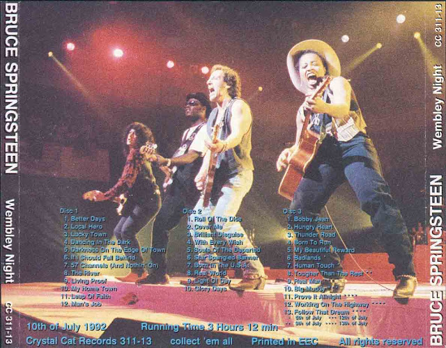 PLUMDUSTY'S PAGE: Bruce Springsteen 1992-07-10 Wembley Arena London, Eng.