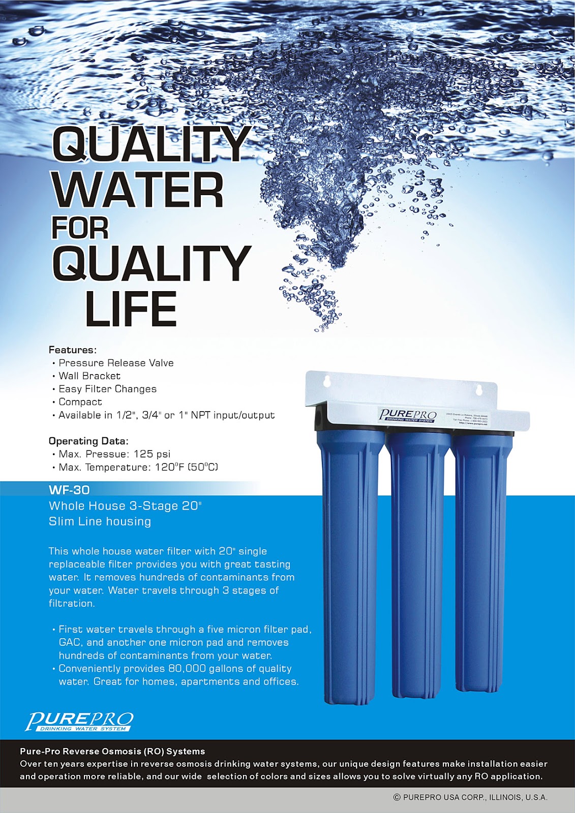 PurePro® USA Water Filtration System - Water Filter Manufacturer & Exporter