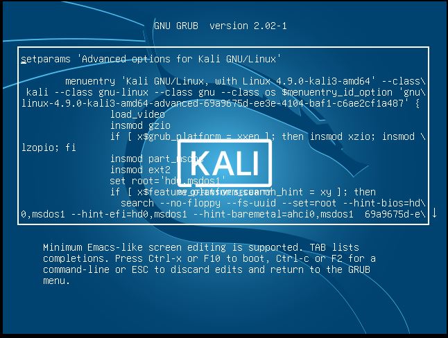 How To reset The kali Linux Password: