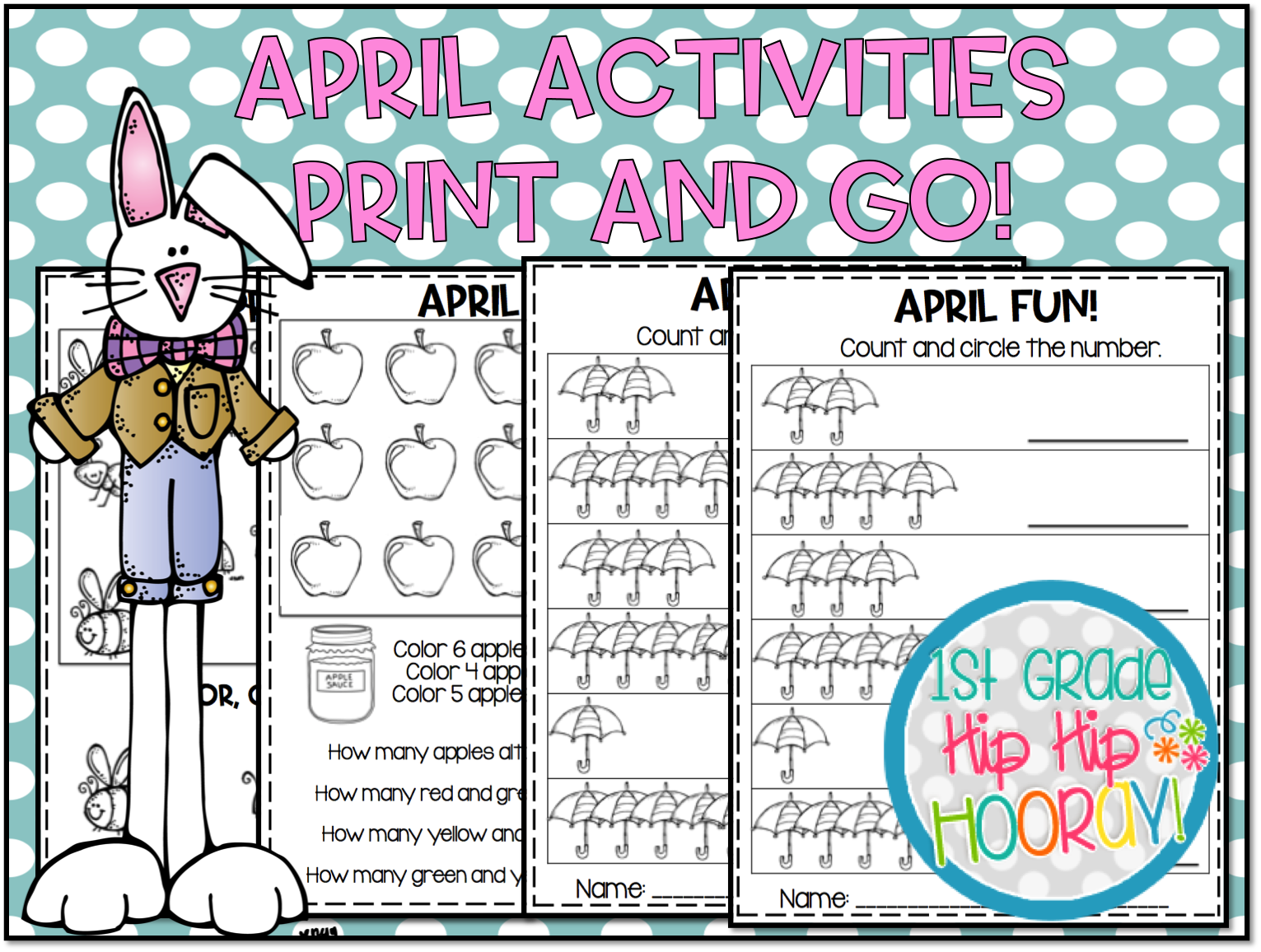 1st Grade Hip Hip Hooray!: April Activities...Print and Go