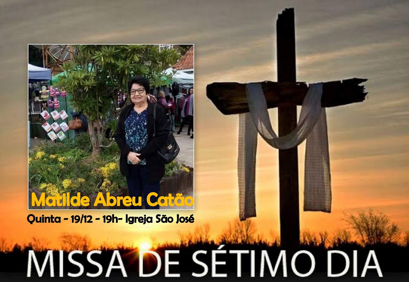 TARAUACÁ: MISSA DE SÉTIMO DIA PARA DONA MATILDE ABREU SERÁ CELEBRADA ...