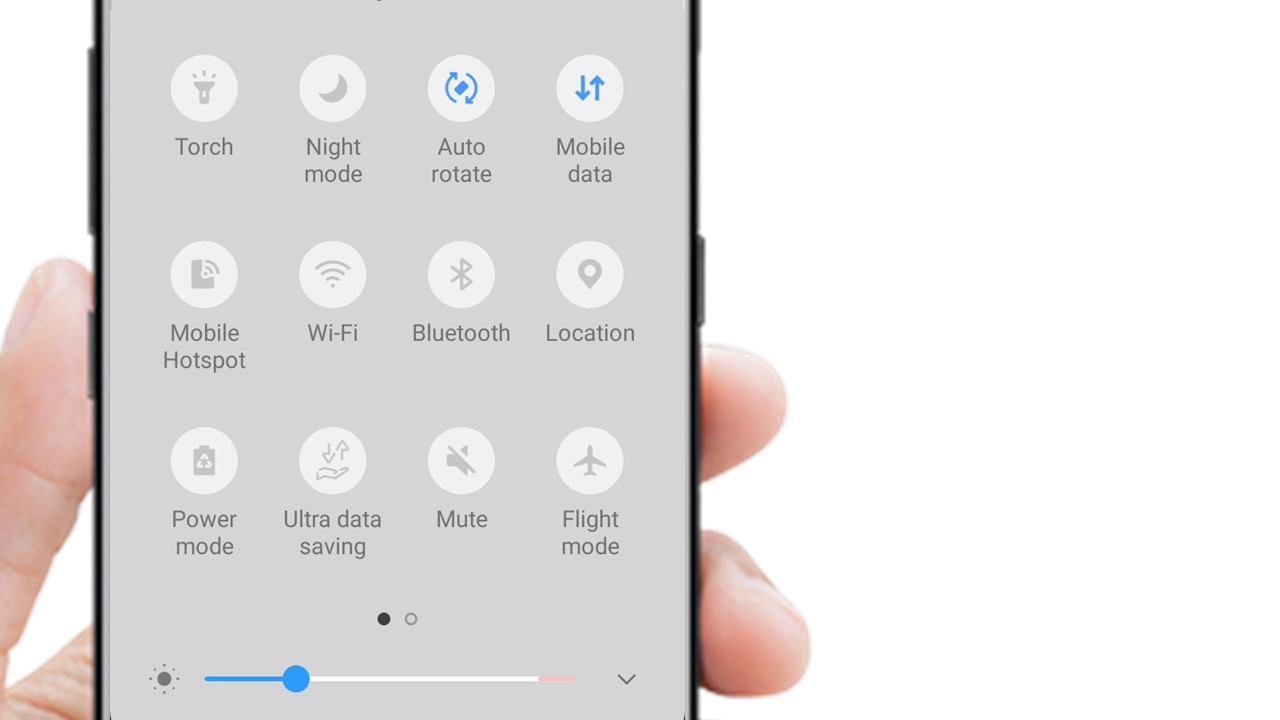 6. कुइक सेटिंग बार को जानें