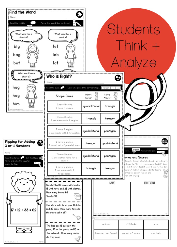 Standards...Simplified! Print a Standard for MATH! | First Grade Buddies