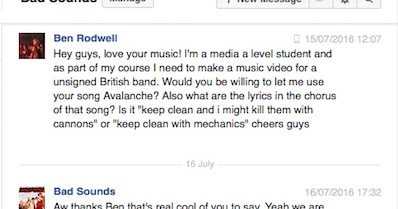 Ben Rodwell's A2 Media blog: Contacting Artist for Permission- BEN RODWELL