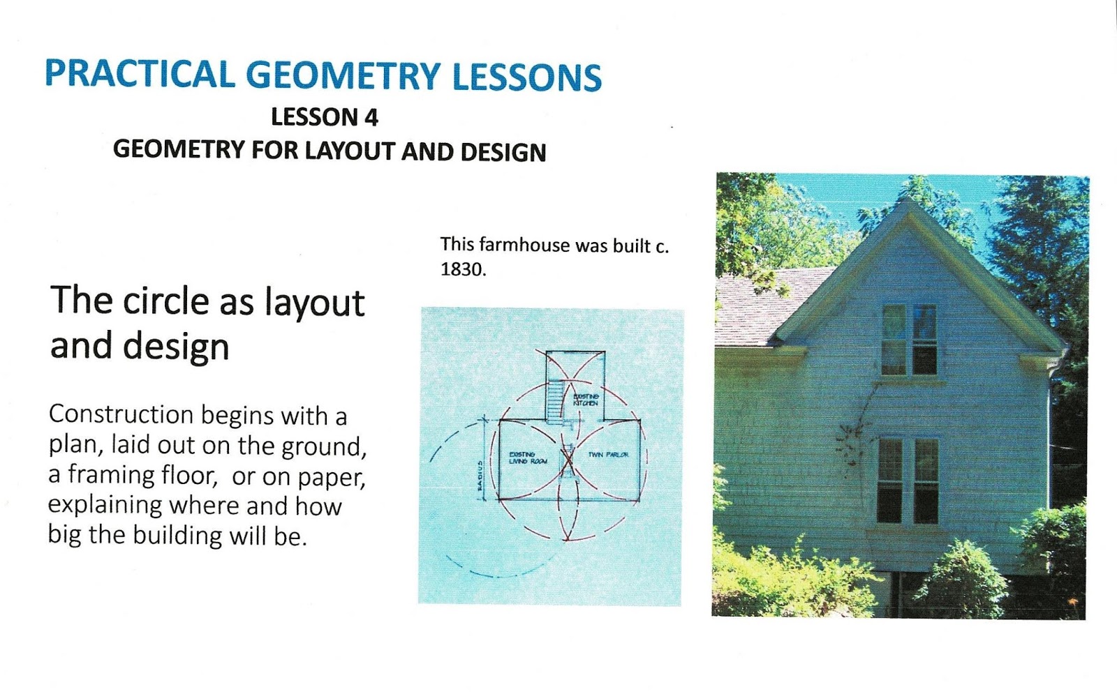 Jane Griswold Radocchia: PRACTICAL GEOMETRY - Lesson 4