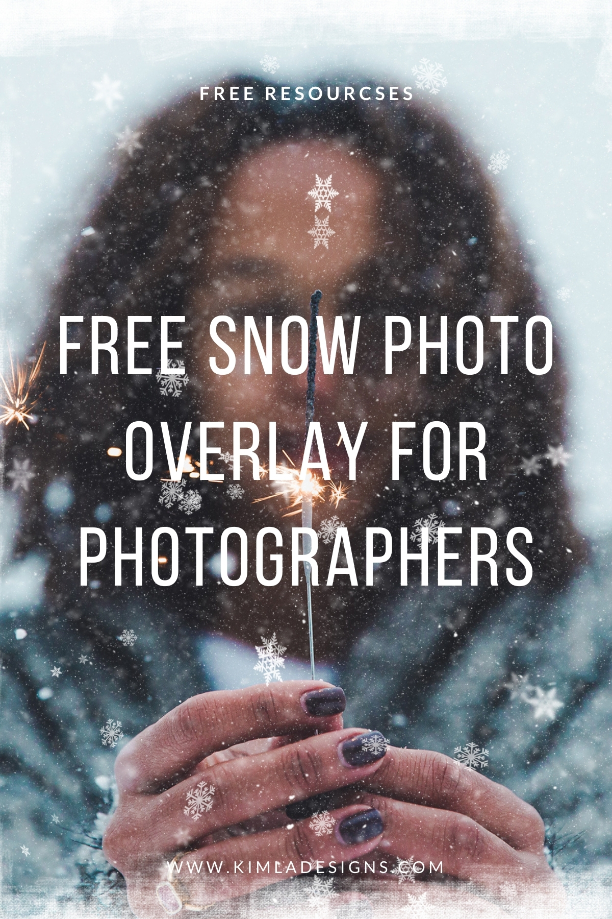 Free Snow Photo Overlay for Photographers - Kimla Designs Photography