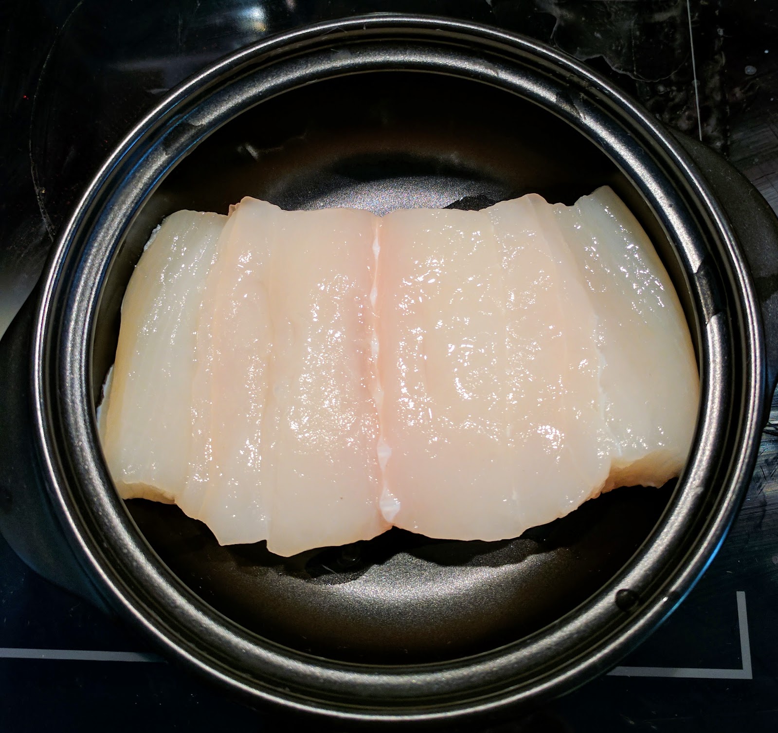 Steamed Halibut Filet with Ginger and Green Onion