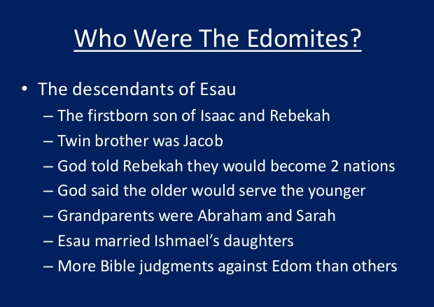 WHO WERE THE EDOMITES?