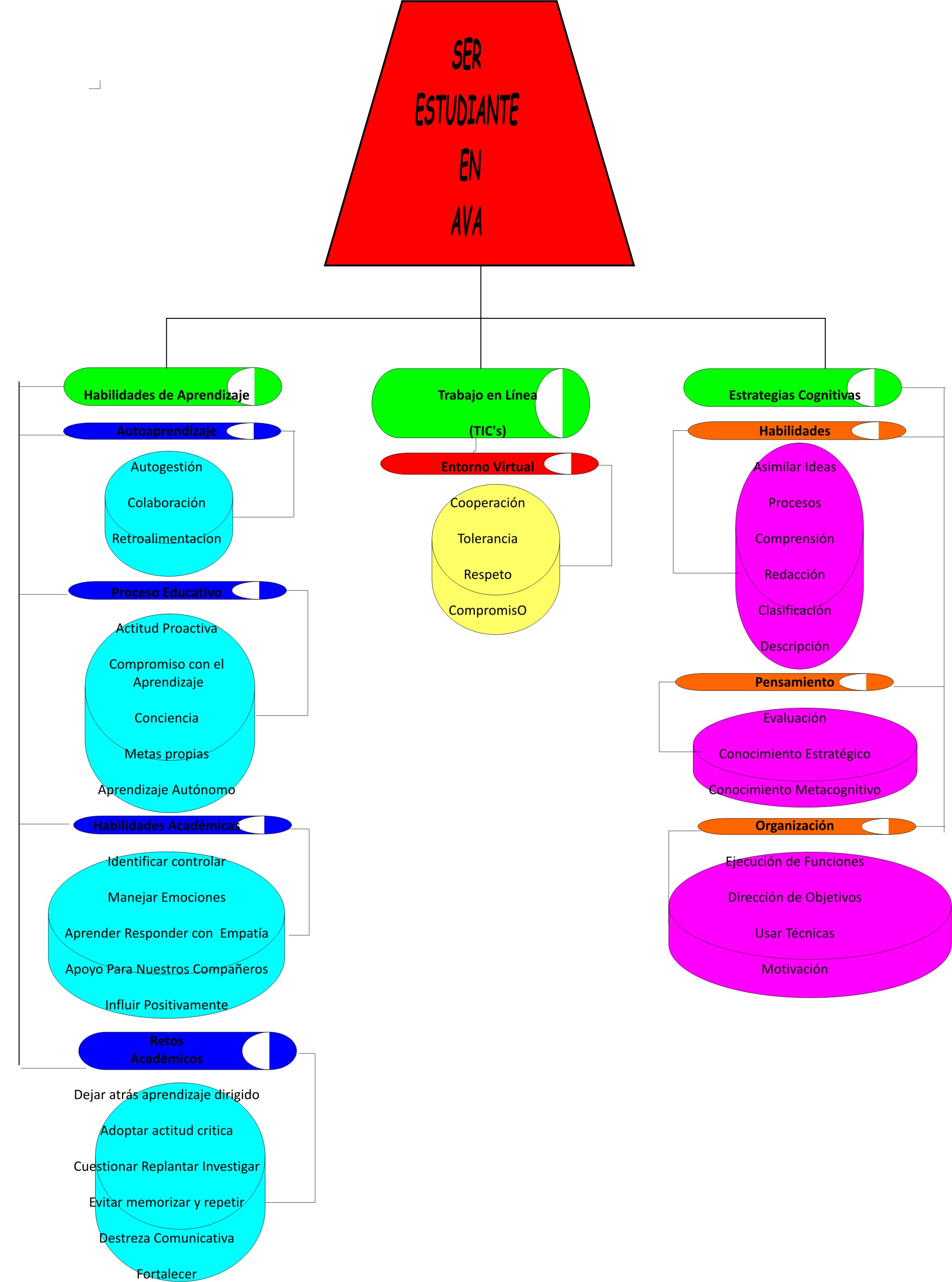 MAPA CONCEPTUAL SER ESTUDIANTE EN AVA