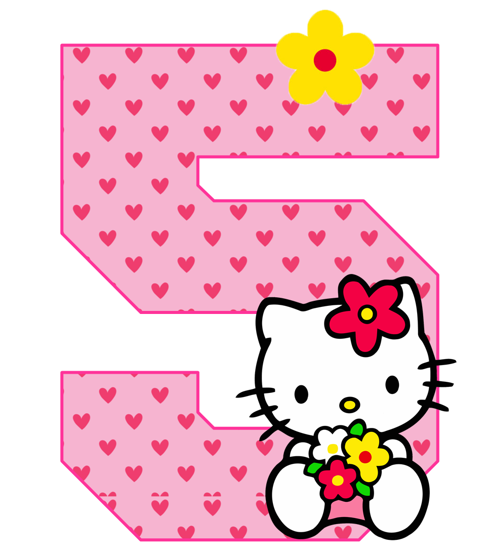 Kits imprimibles gratis : Números Hello Kitty para imprimir